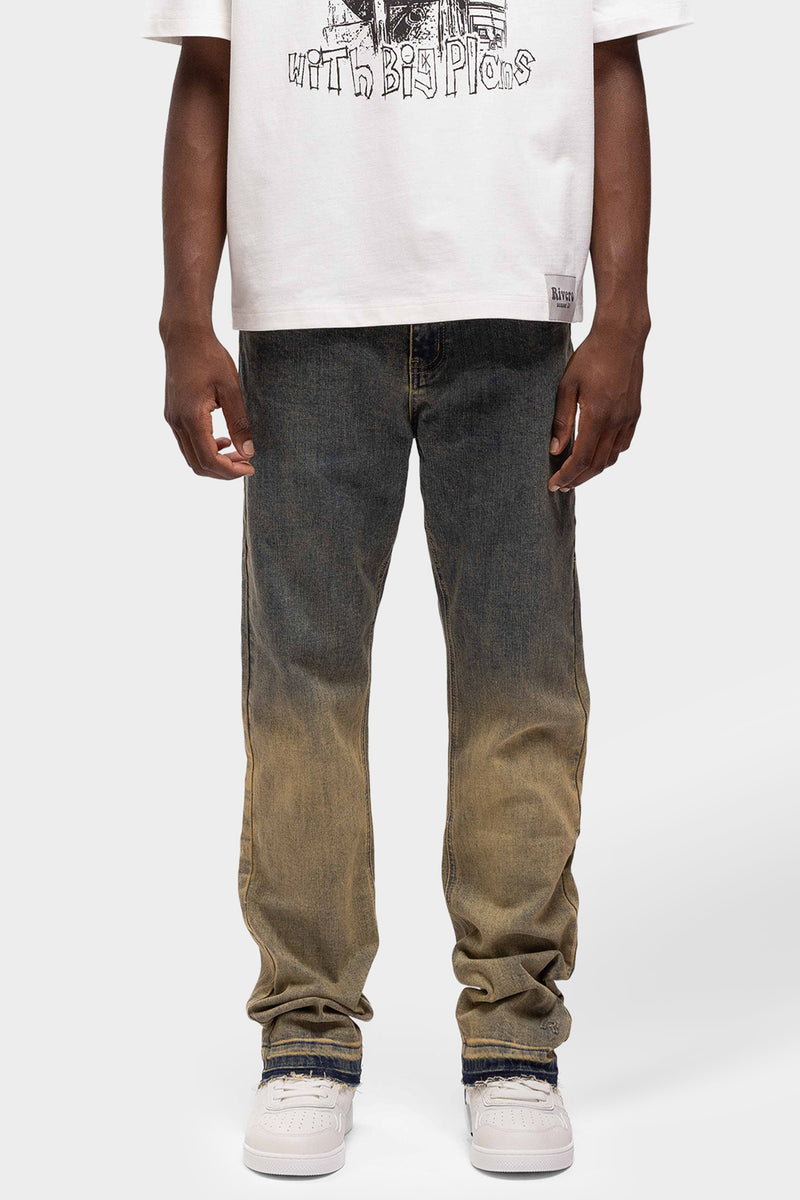 REGULAR GRADIENT WASHED DENIM JEANS – Rivero Fashion